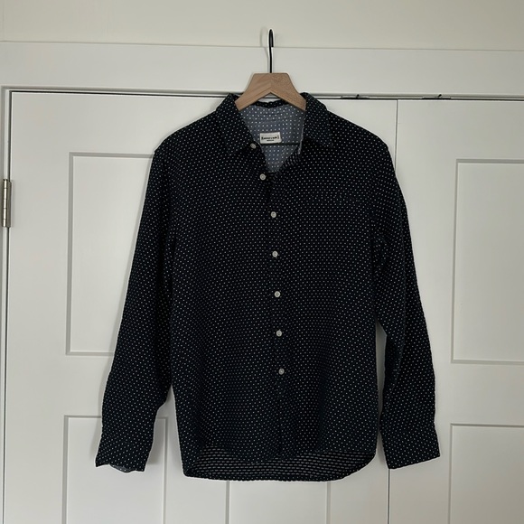 Bridge & Burn | Shirts | Mens Bridge Burn Blue With Polka Dot Button Up ...